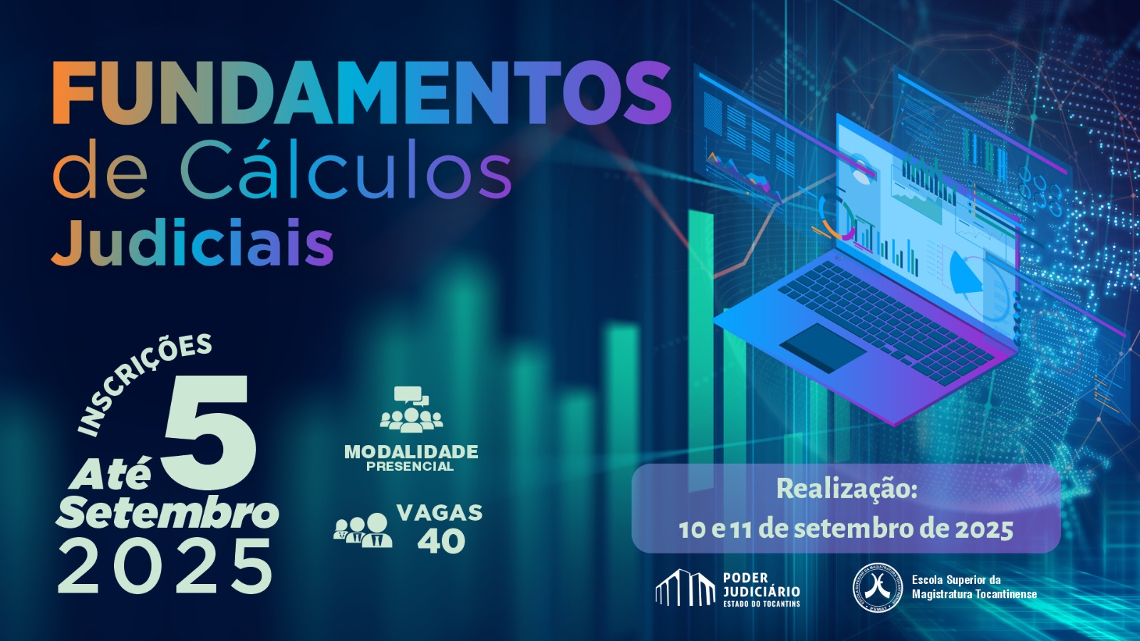 Esmat realiza curso sobre fundamentos de cálculos judiciais nos dias 10 e 11 de setembro